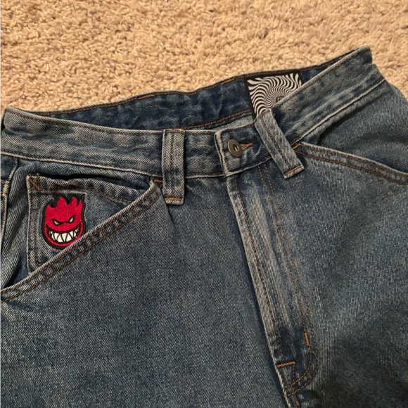Thrasher | Jeans | Mens Blue Jeans With Red Patch | Poshmark